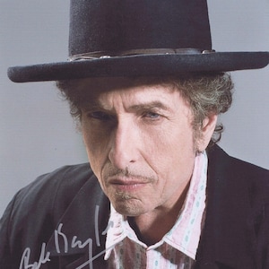 Signed BOB DYLAN Autographed Photo W/ COA Folk Acoustic - Etsy