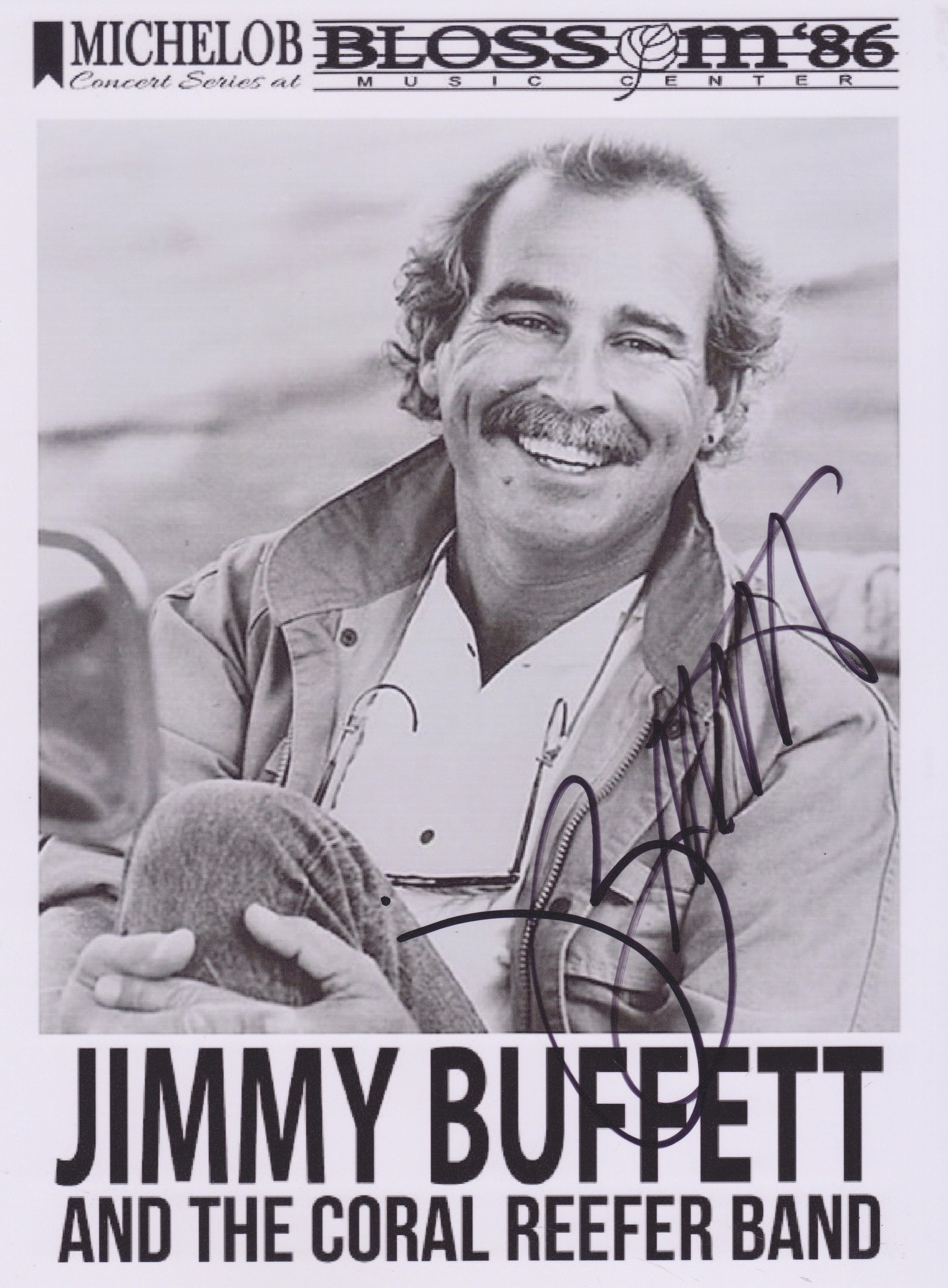 Signed JIMMY BUFFETT Photo Autographed W/ COA 1986 Blossom Music Center ...