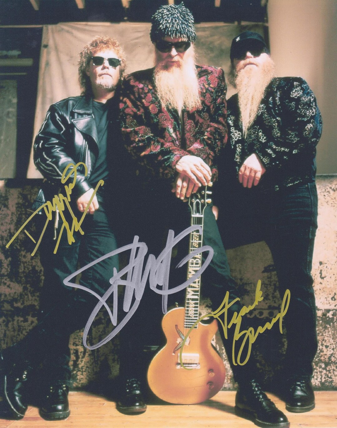 3X Signed ZZ TOP Autographed Photo Billy Gibbons Dusty Hill Frank Beard ...