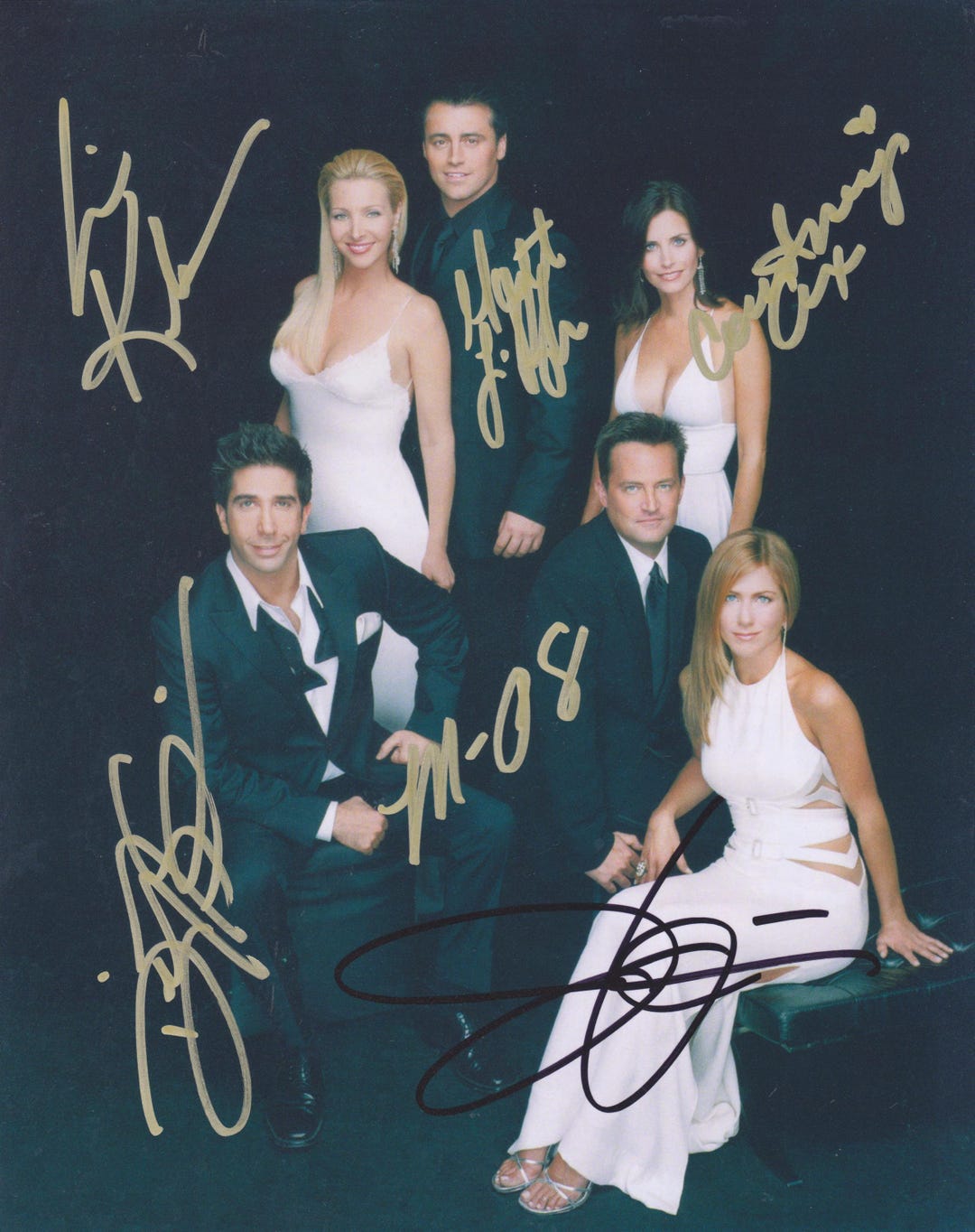 6X Signed CAST of FRIENDS Autographed Photo With COA Jennifer Aniston ...