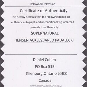 2X Signed Jared Padalecki & Jensen Ackles Autographed Photo W COA ...