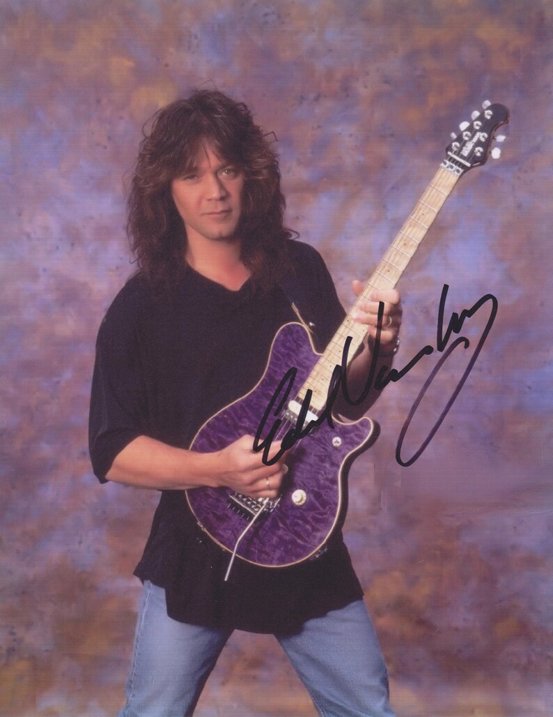 Signed Eddie Van Halen PHOTO With COA Autographed Guitar Legend - Etsy UK