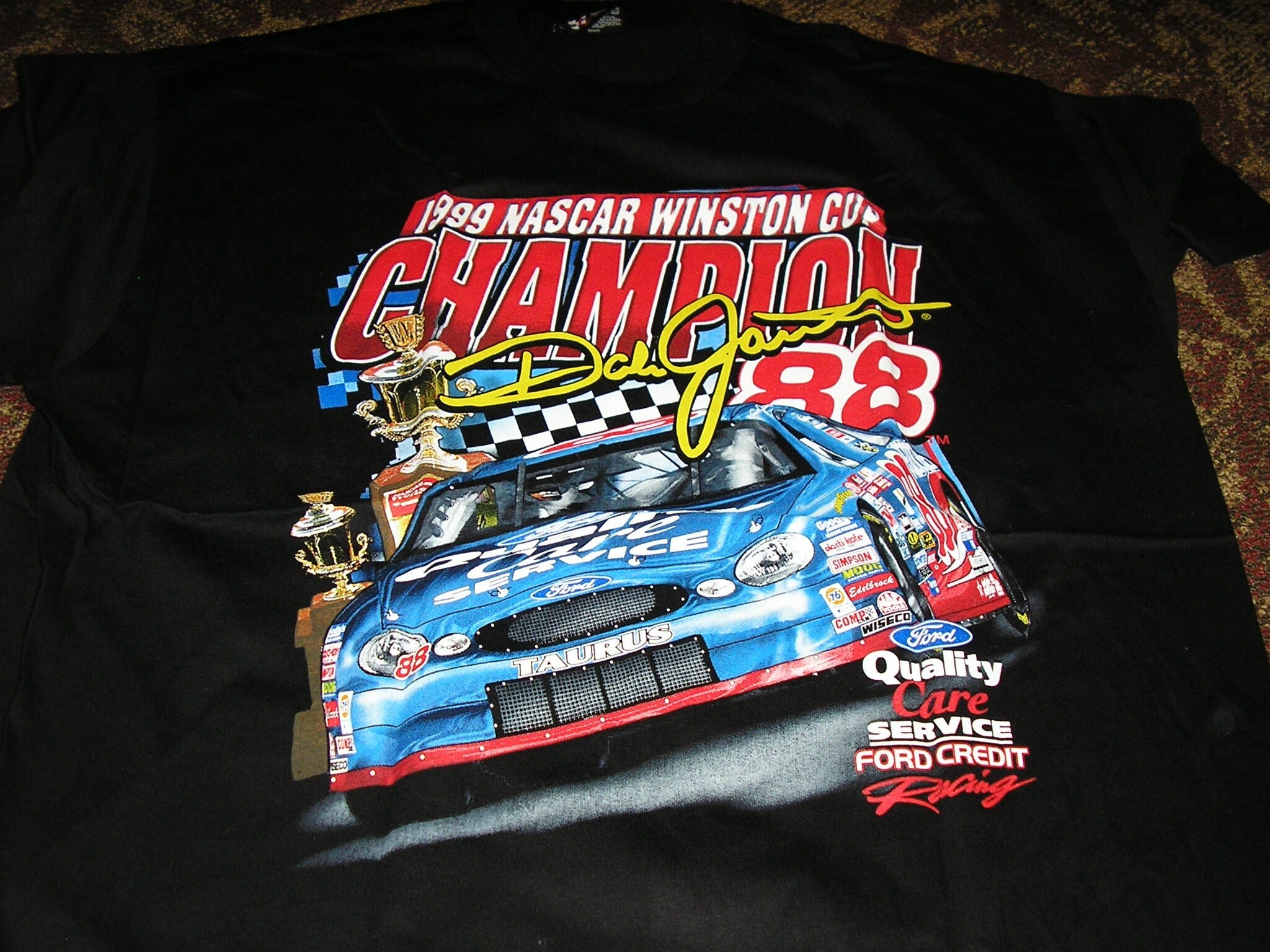 1999 NASCAR Winston Cup Champion Driver DALE JARRETT Shirt 88 Ford ...