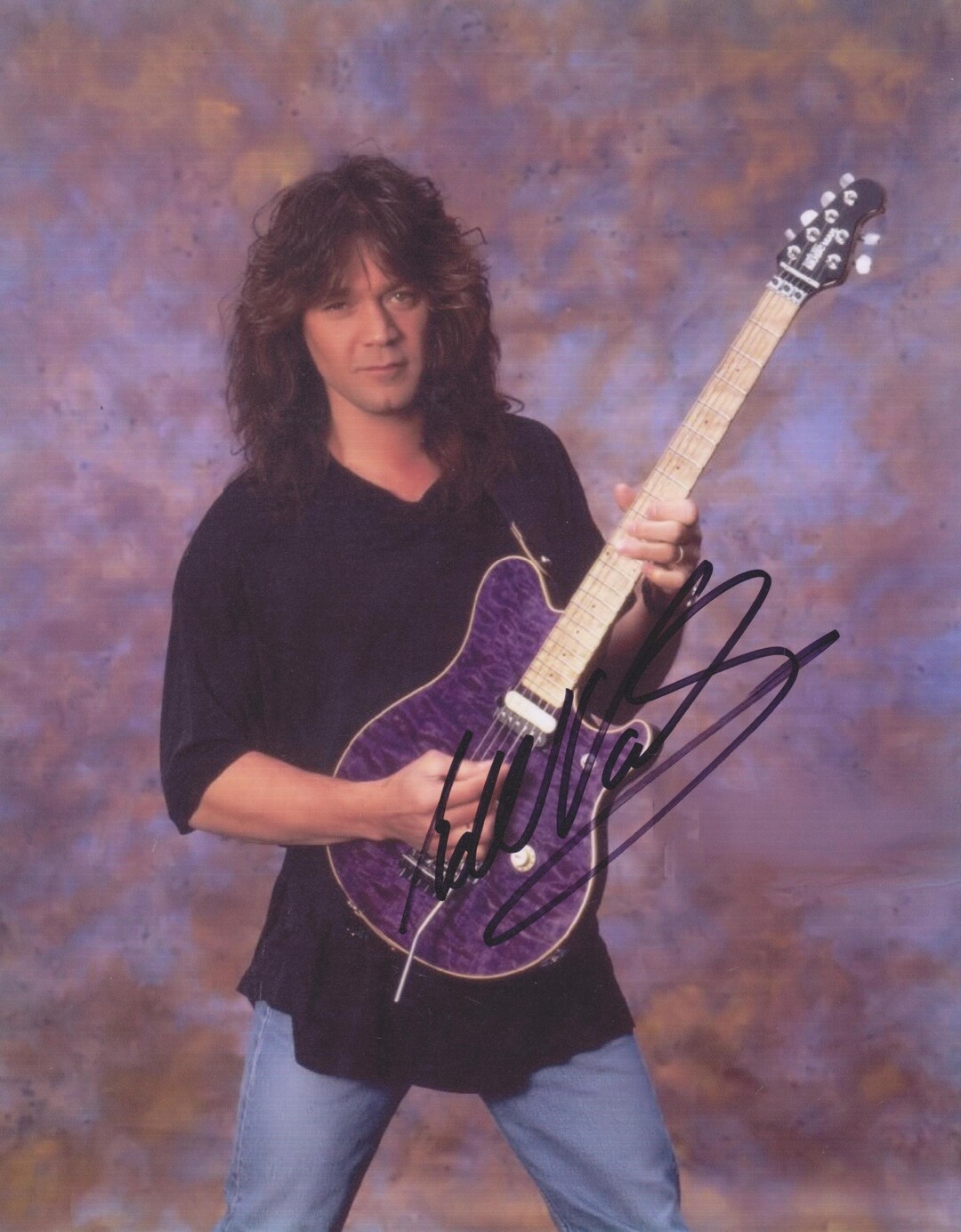 Signed Eddie Van Halen PHOTO With COA Autographed Guitar Legend - Etsy