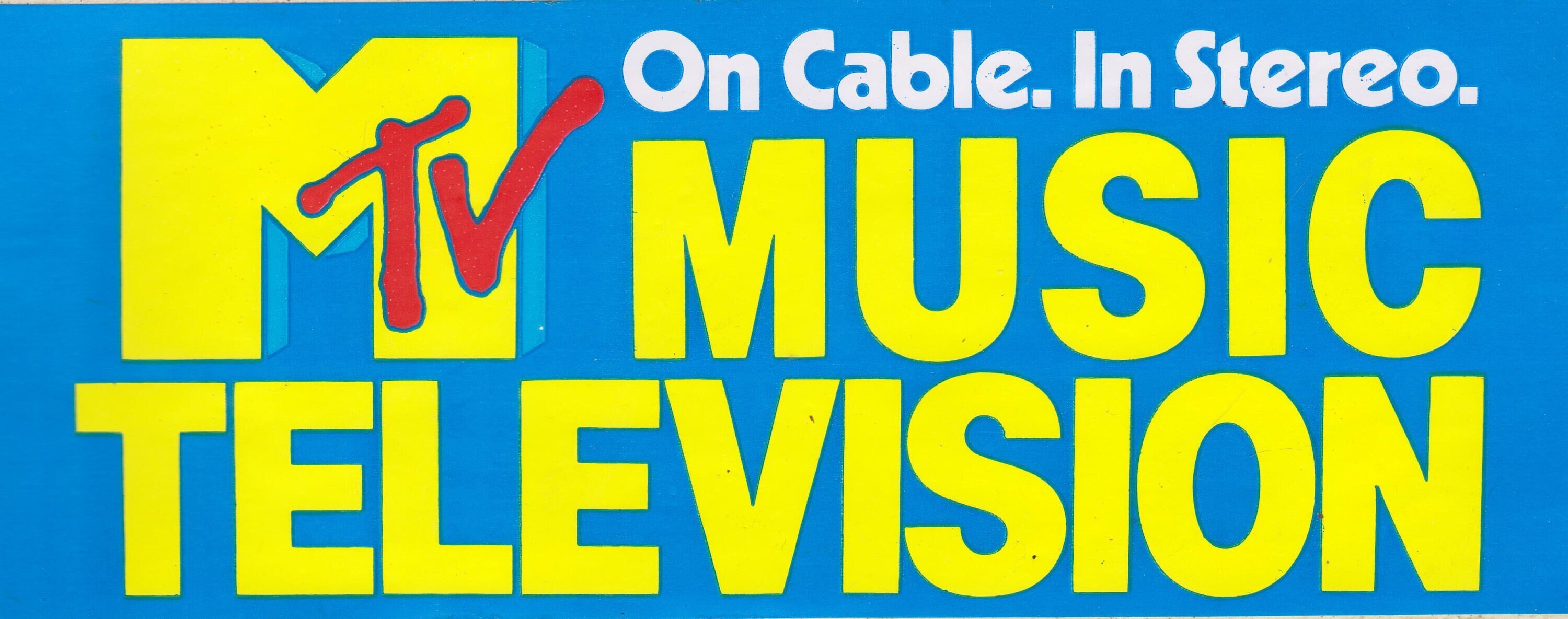 Vintage MTV Music Television STICKER on Cable. in Stereo Rock Band ...