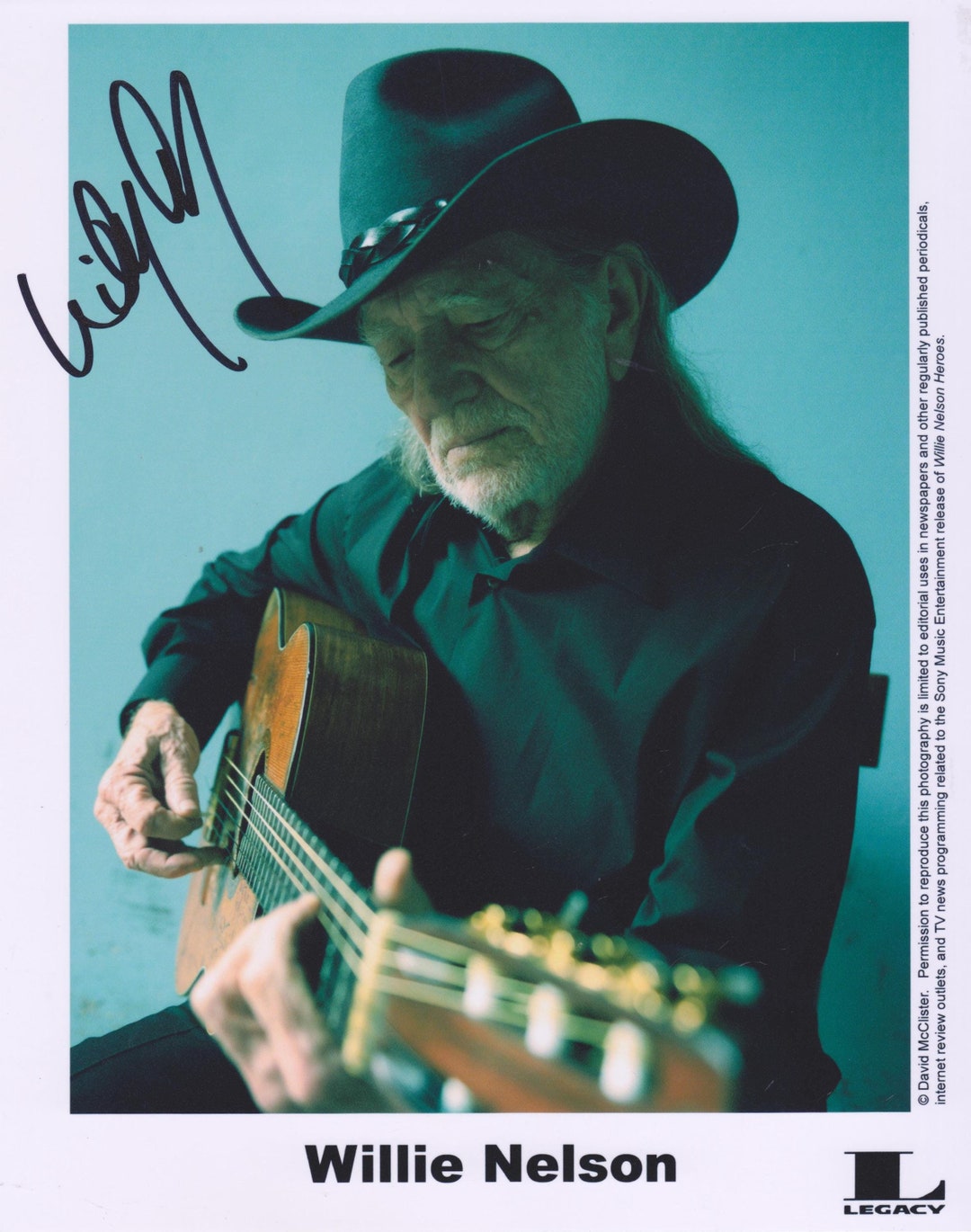 Autographed WILLIE NELSON Signed Photo With COA - Country Outlaw - Etsy
