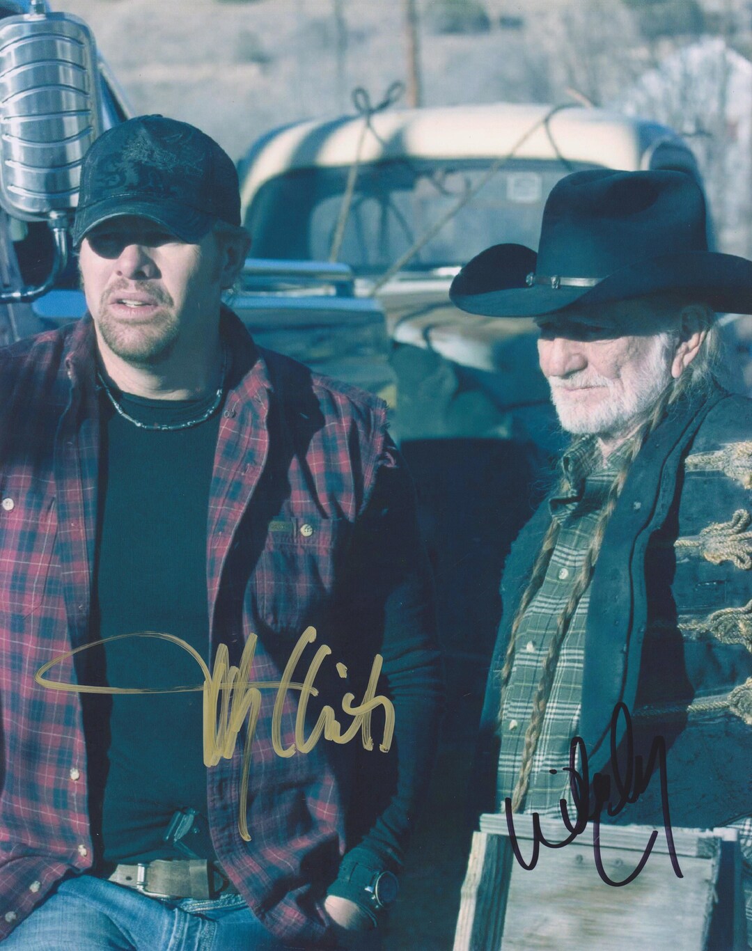 2X Autographed Toby Keith & Willie Nelson Signed Photo With COA ...