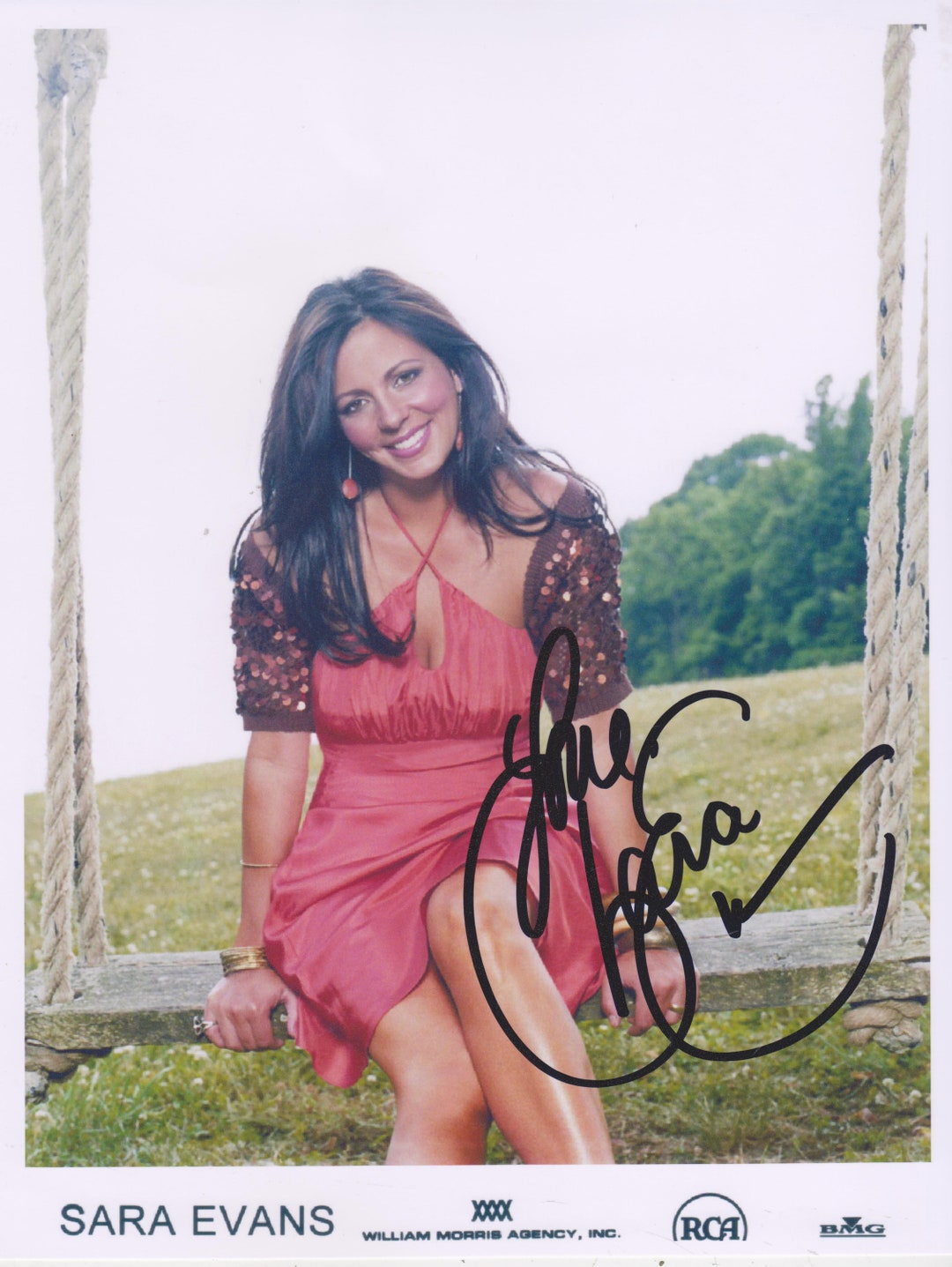 Signed Sara EVANS Autographed Photo With COA RCA Promo - Etsy