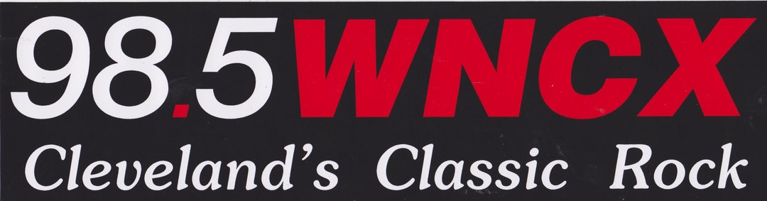 WNCX 98.5 FM Bumper Sticker Decal CLEVELAND Ohio Classic Rock Radio - Etsy