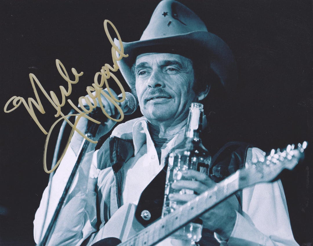 Country Legend Signed MERLE HAGGARD Photo Autographed With COA - Etsy