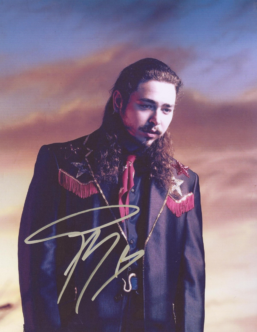 Signed POST MALONE Photo With COA Autographed - Etsy