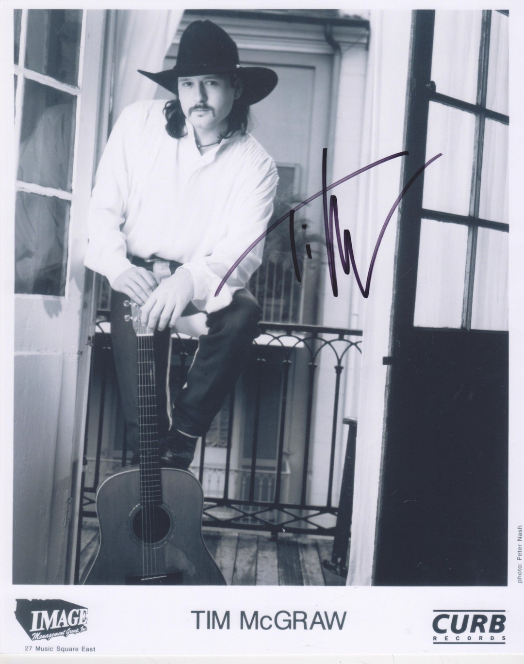 Signed Tim Mcgraw Autographed Photo W/ COA Curb Records Promo - Etsy