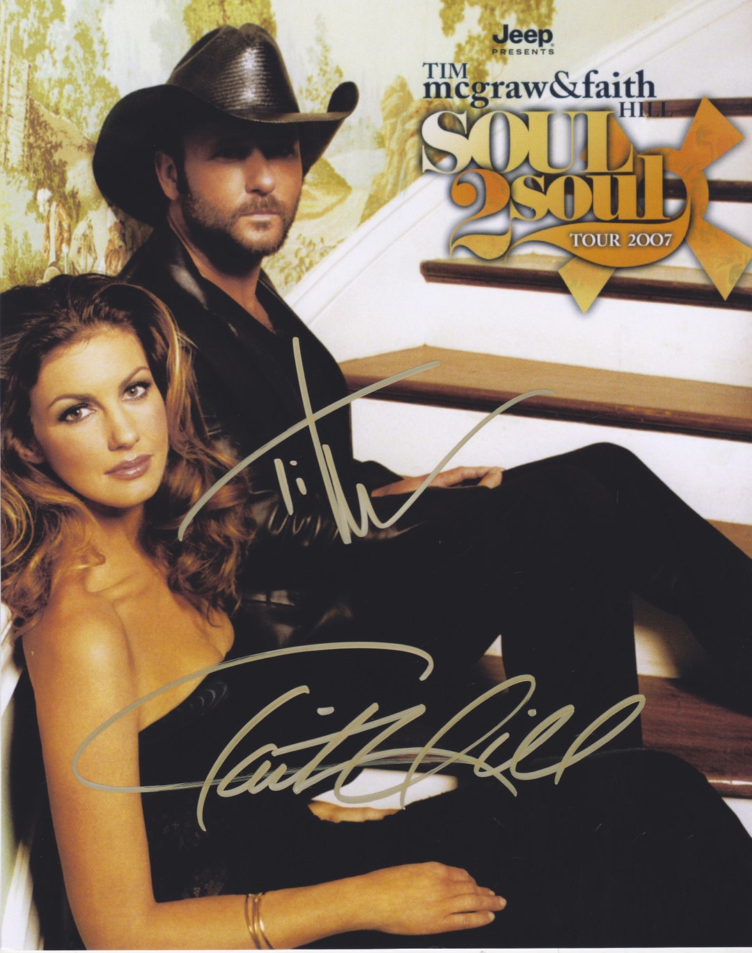 2X Signed FAITH HILL & Tim Mcgraw Autographed Photo W/ COA Soul 2 Soul ...
