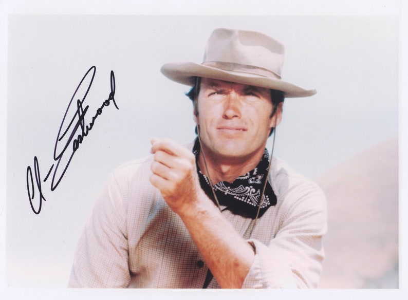 Signed CLINT EASTWOOD Autographed Photo / COA Wetsern Rowdy - Etsy