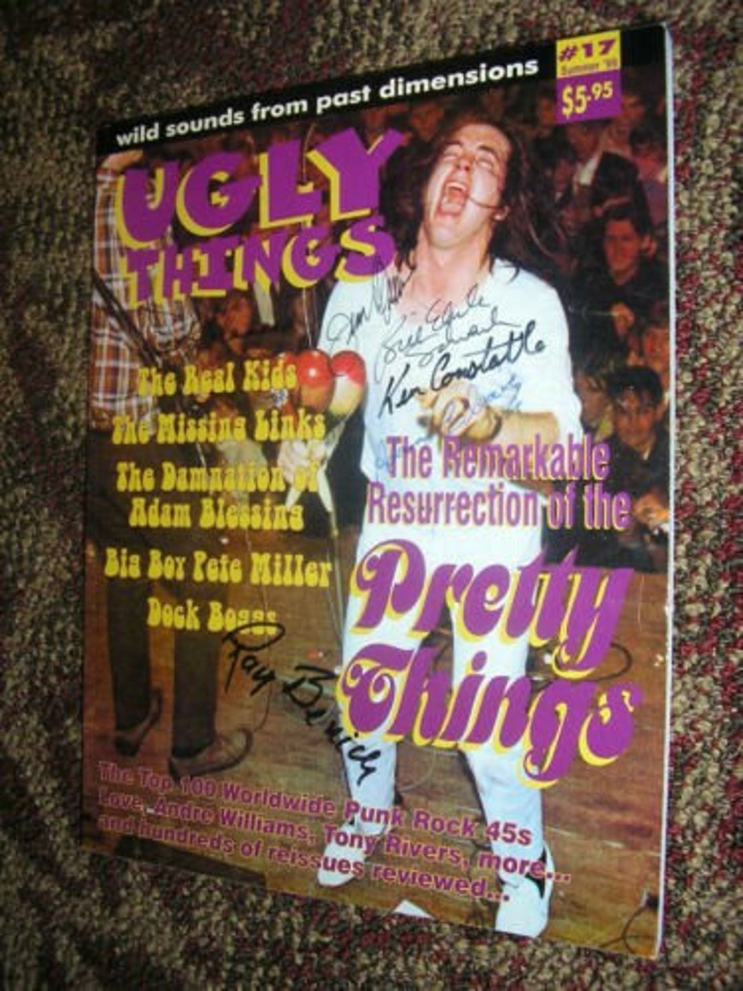 Signed 6X DAMNATION of ADAM BLESSING Autographed Ugly Things Magazine ...