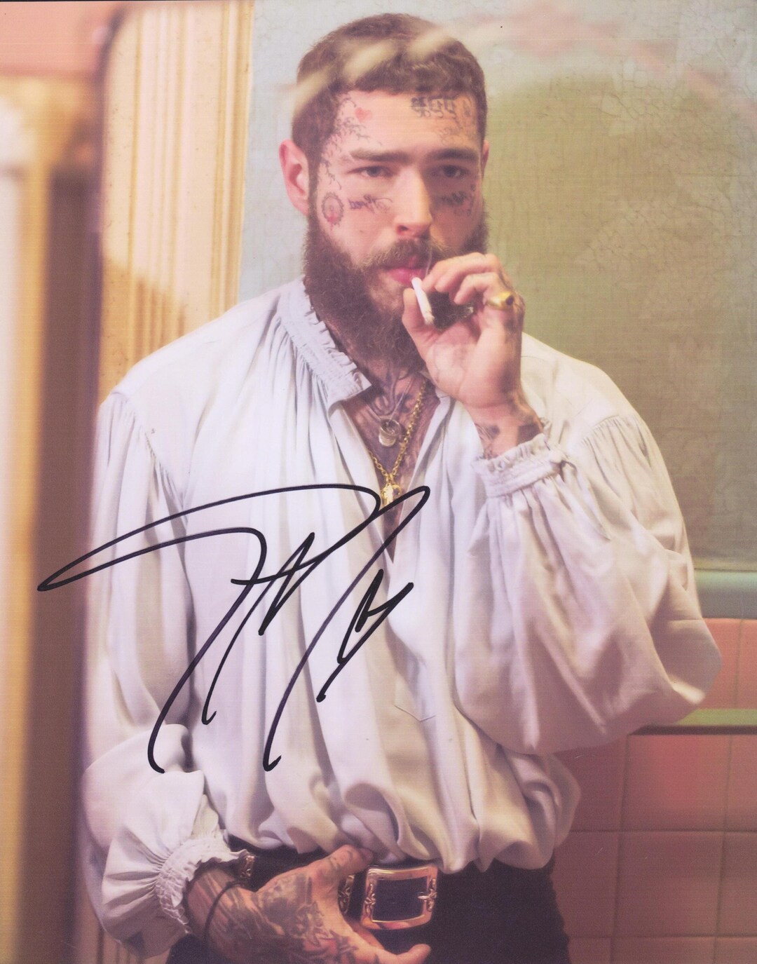 Signed POST MALONE Photo With COA Autographed - Etsy