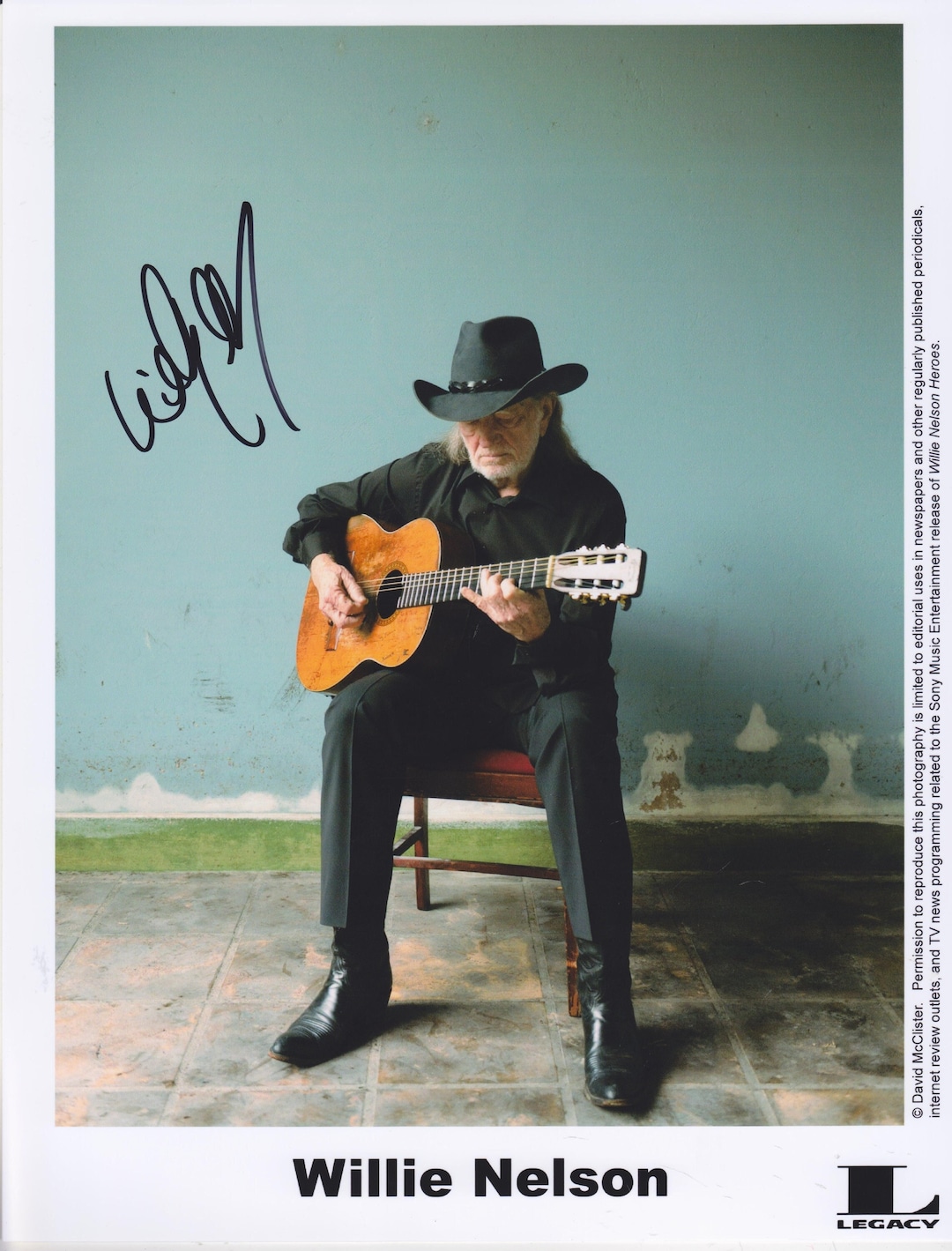 Autographed WILLIE NELSON Signed Photo With COA - Country Outlaw - Etsy