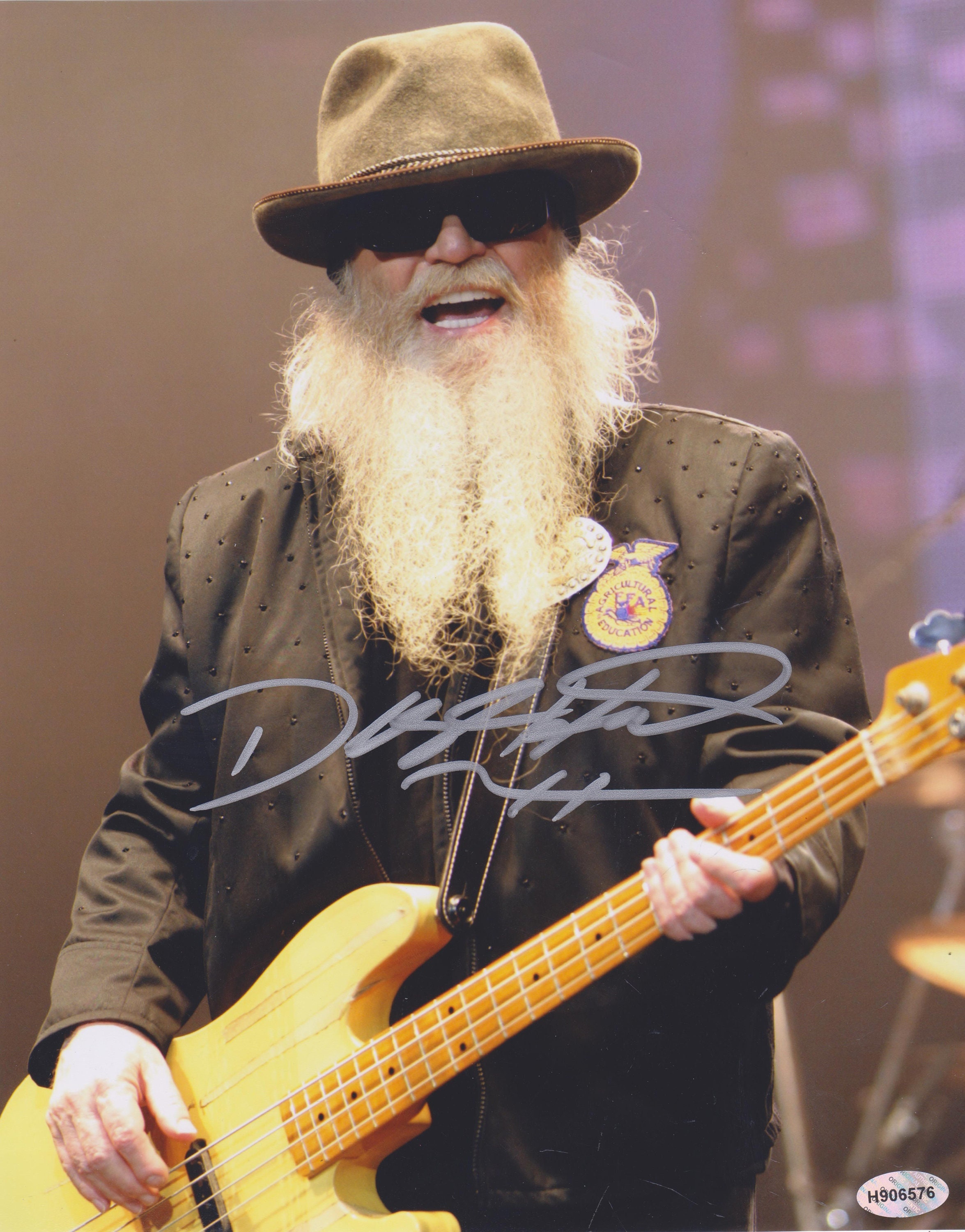Signed Dusty Hill ZZ TOP Autographed Photo With Numbered Hologram COA ...