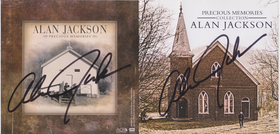 2X Signed Alan Jackson Autographed 2 CD Set Precious Memories ...