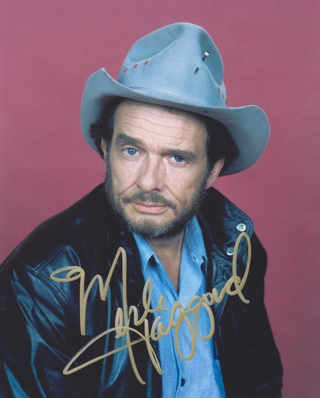 Country Legend Signed MERLE HAGGARD Photo Autographed With COA - Etsy