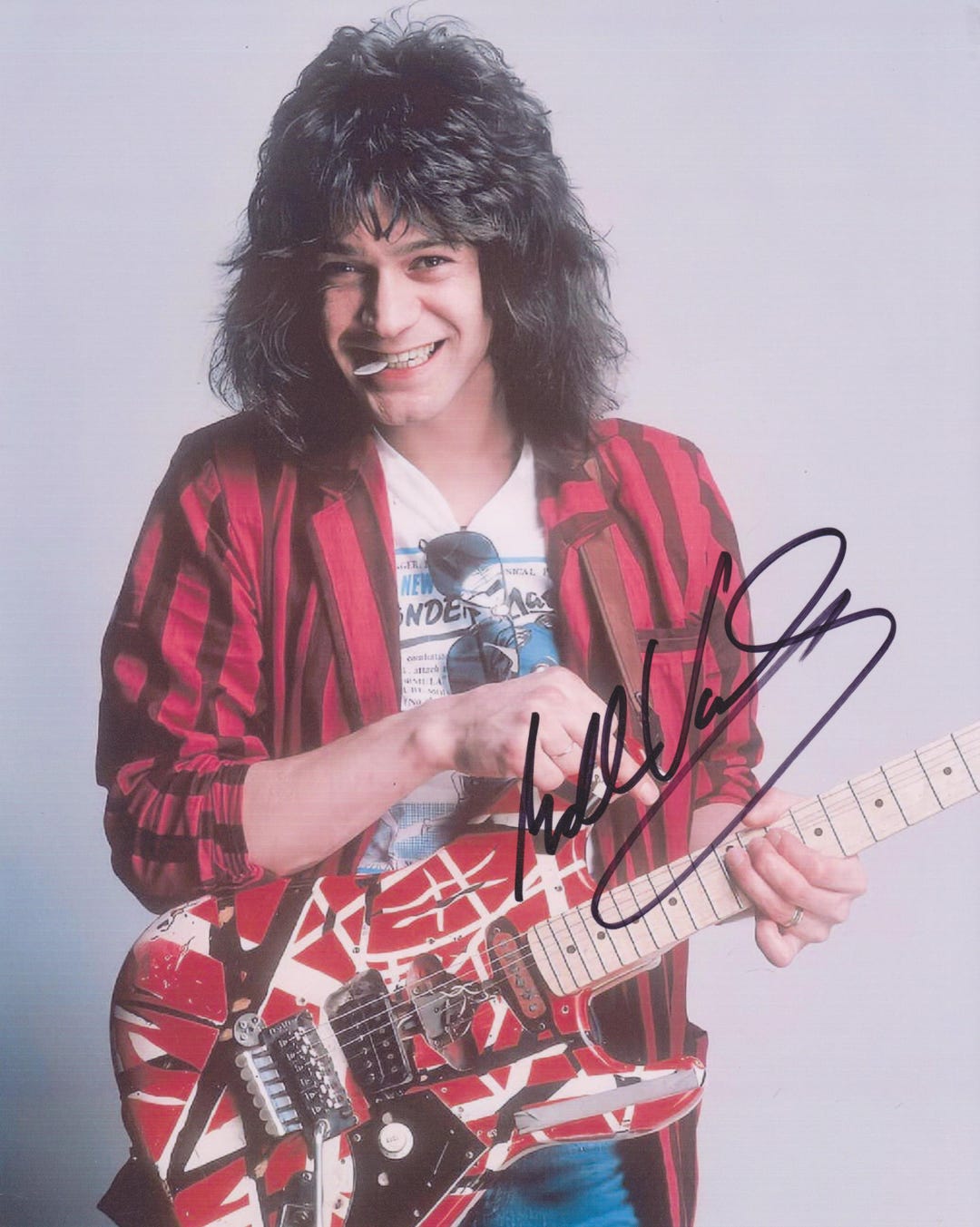 Signed EDDIE Van HALEN Photo With COA Autographed - Etsy