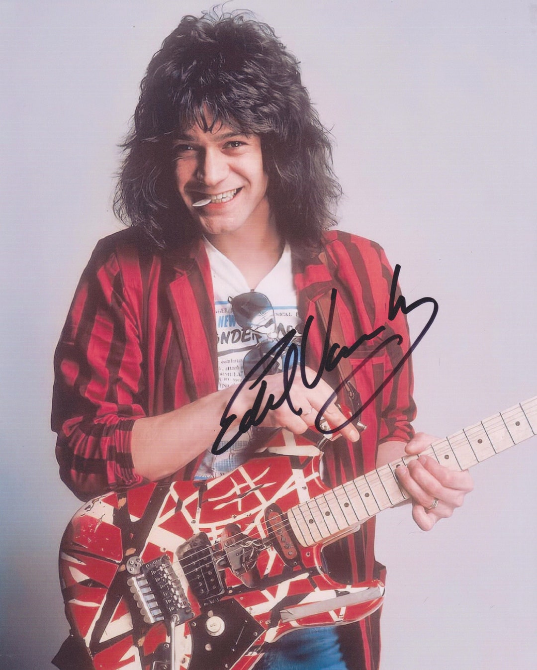 Signed Eddie Van Halen PHOTO With COA Autographed Guitar Legend - Etsy