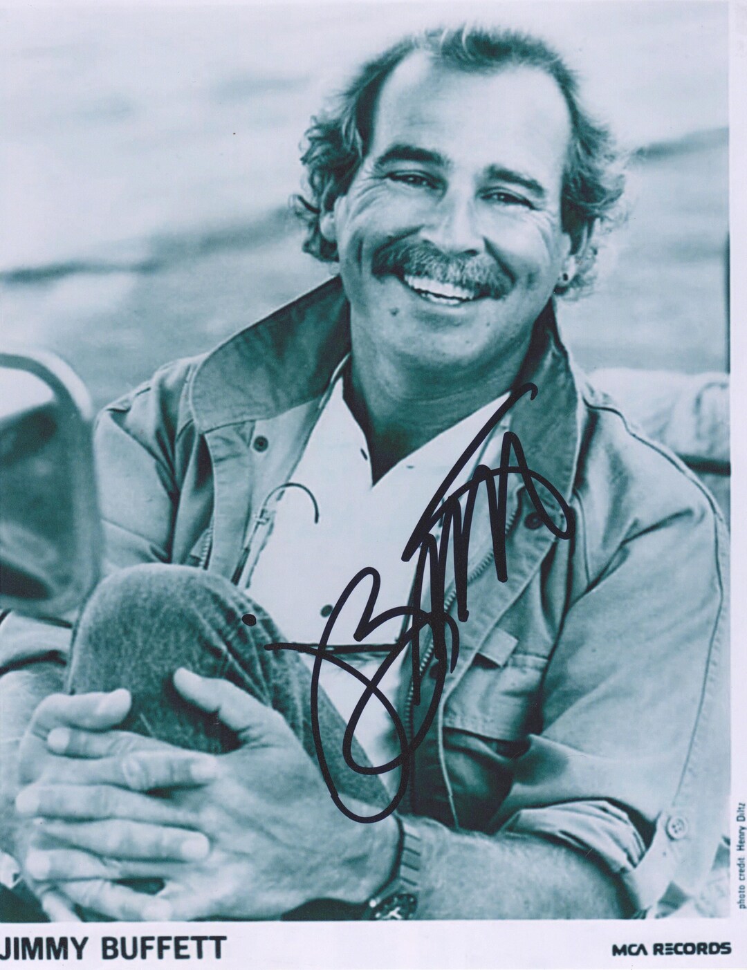 Signed Jimmy BUFFETT Photo Autographed With COA MCA Promo - Etsy