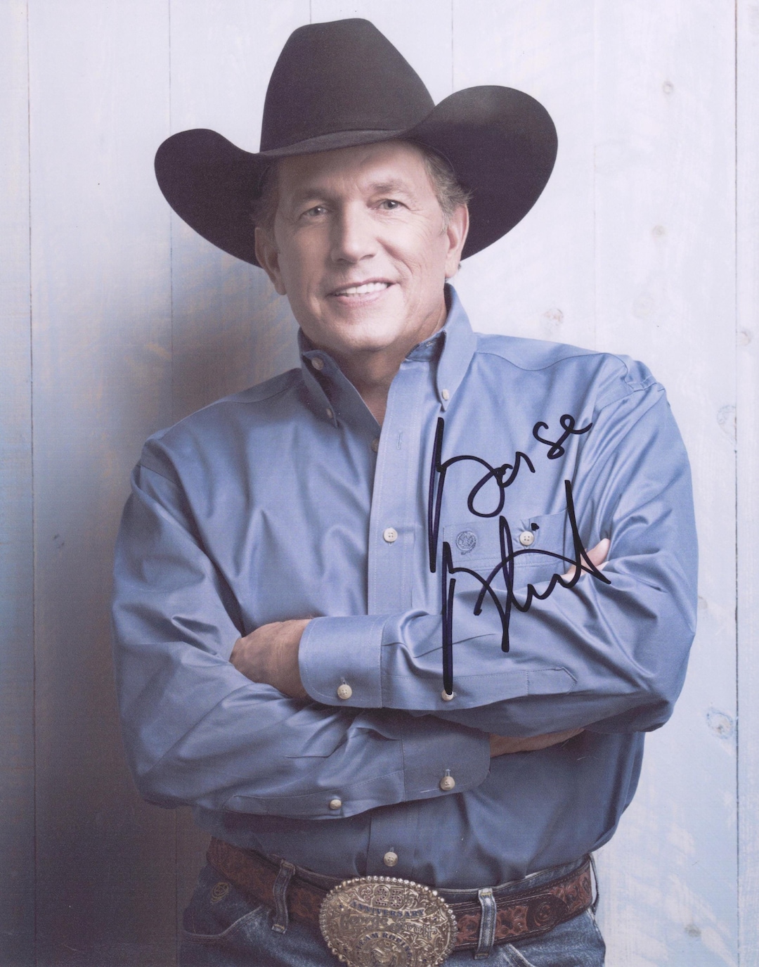 Signed GEORGE STRAIT Autographed Photo W/ COA Country Music Legend - Etsy