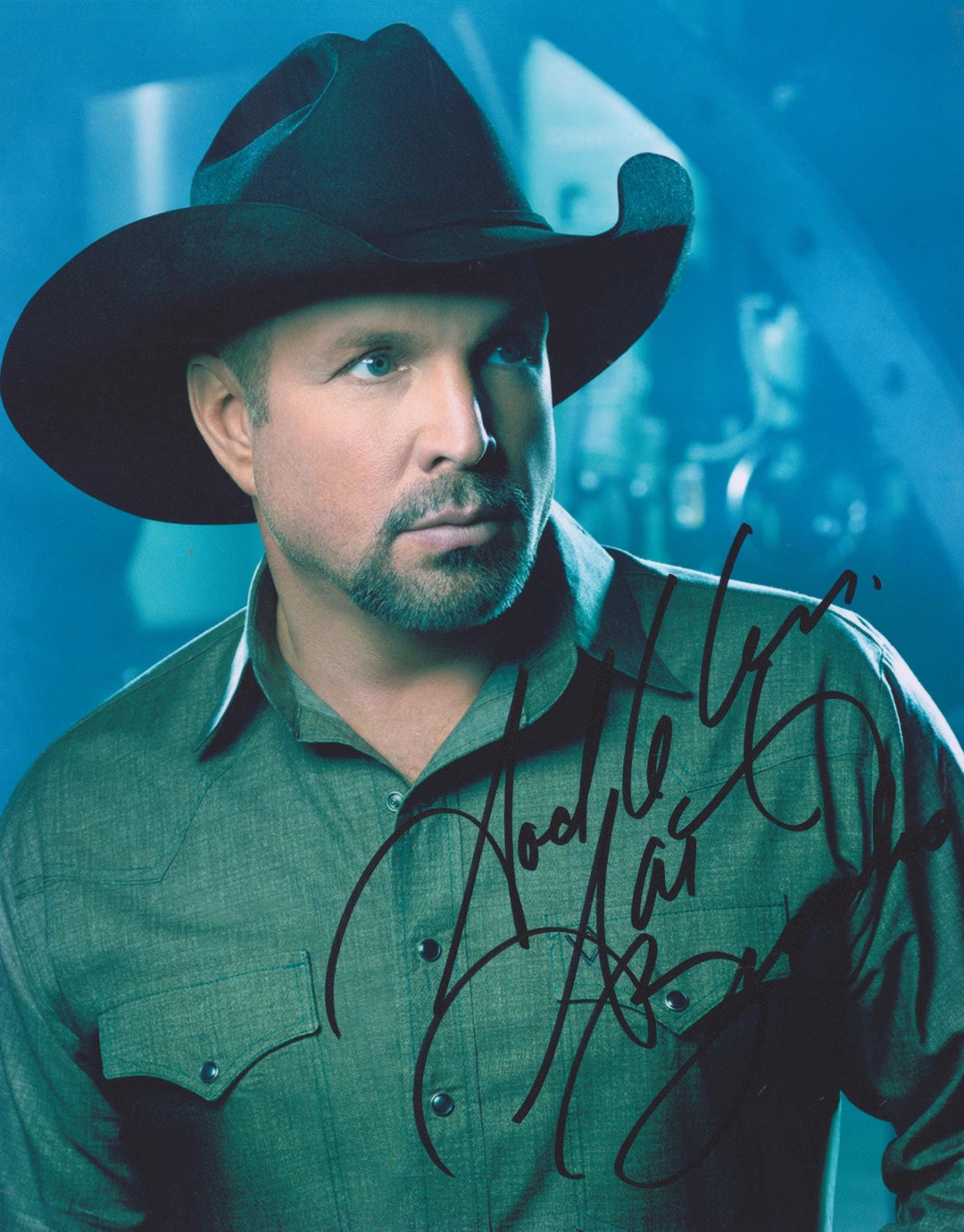 Signed GARTH BROOKS Autographed Photo W/ COA - Etsy