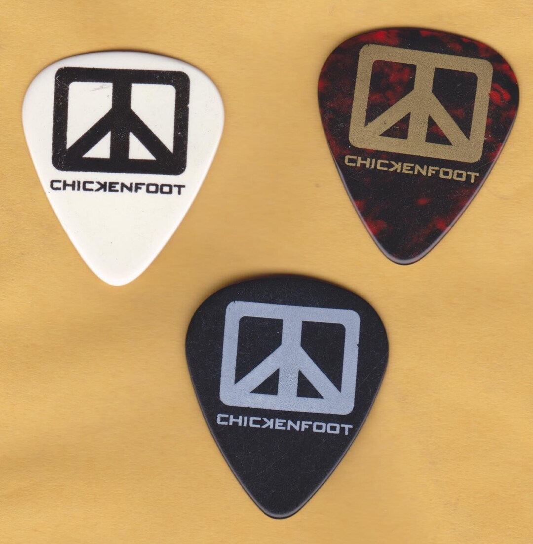 3X CHICKENFOOT Logo Guitar PICKS Joe Satriani Sammy Hagar Promo Logo ...