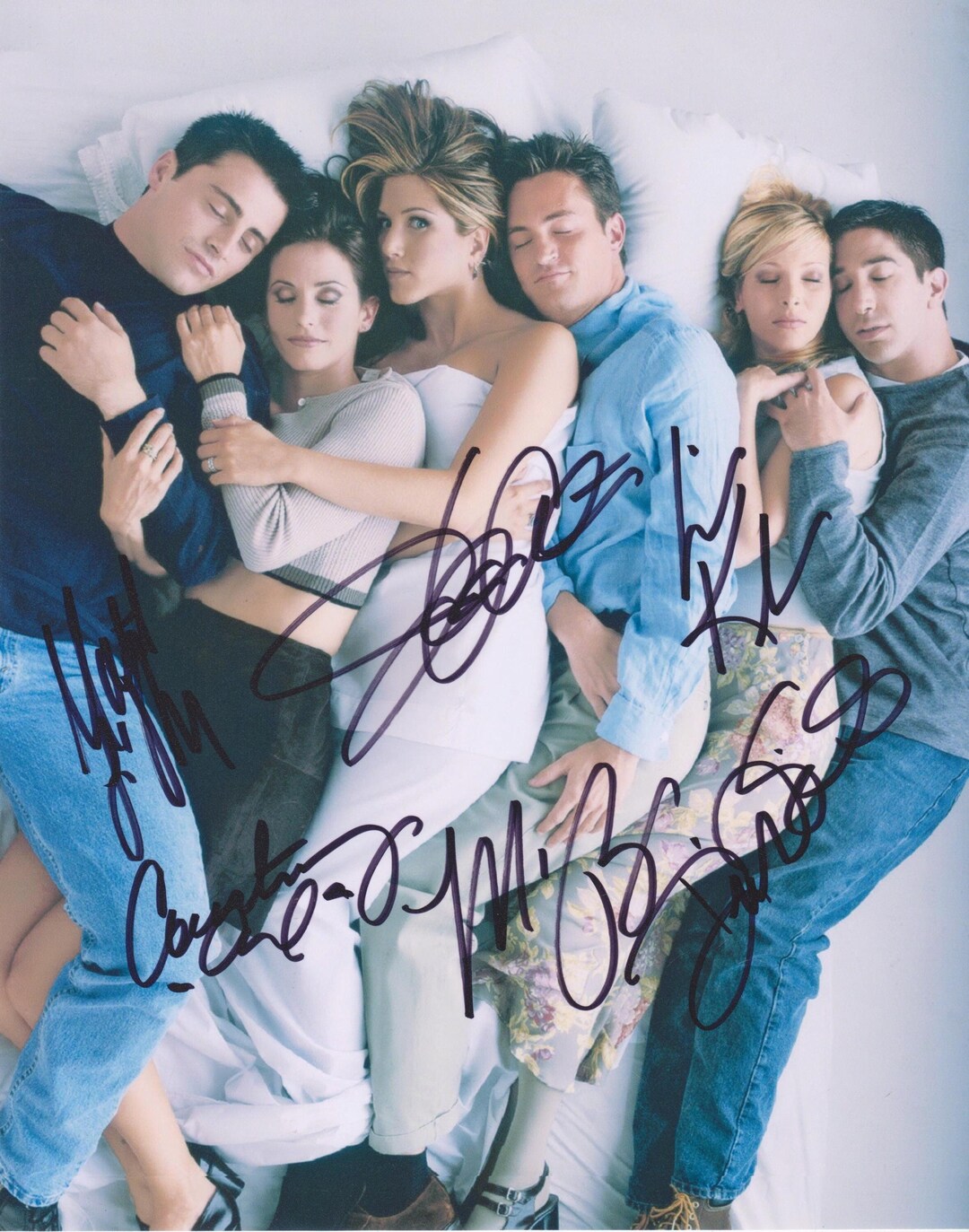 6X Signed CAST of FRIENDS Autographed Photo With COA Jennifer Aniston ...