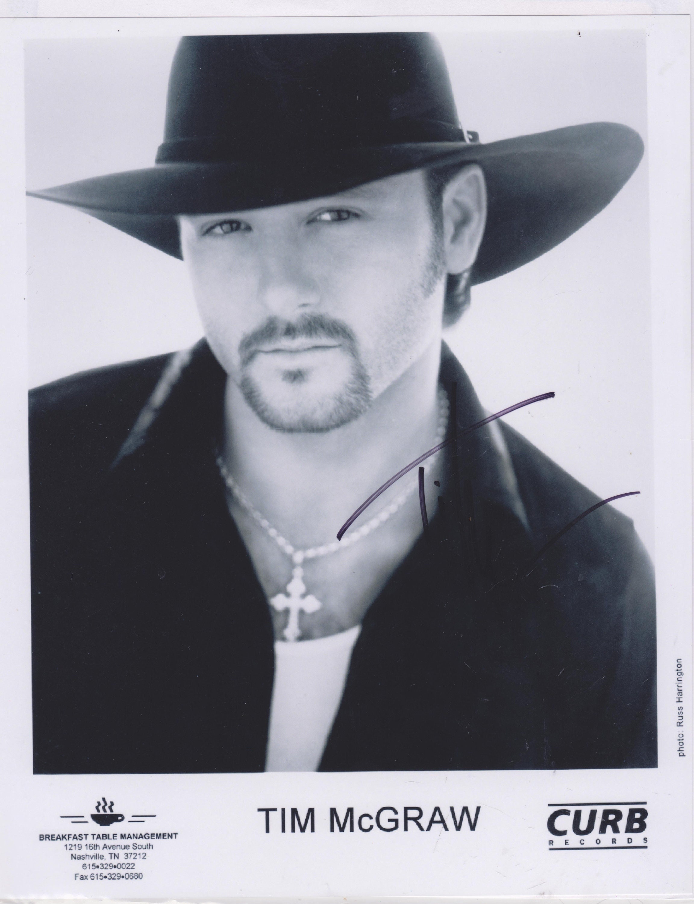 Signed Tim Mcgraw Autographed Photo W/ COA Curb Records Promo - Etsy