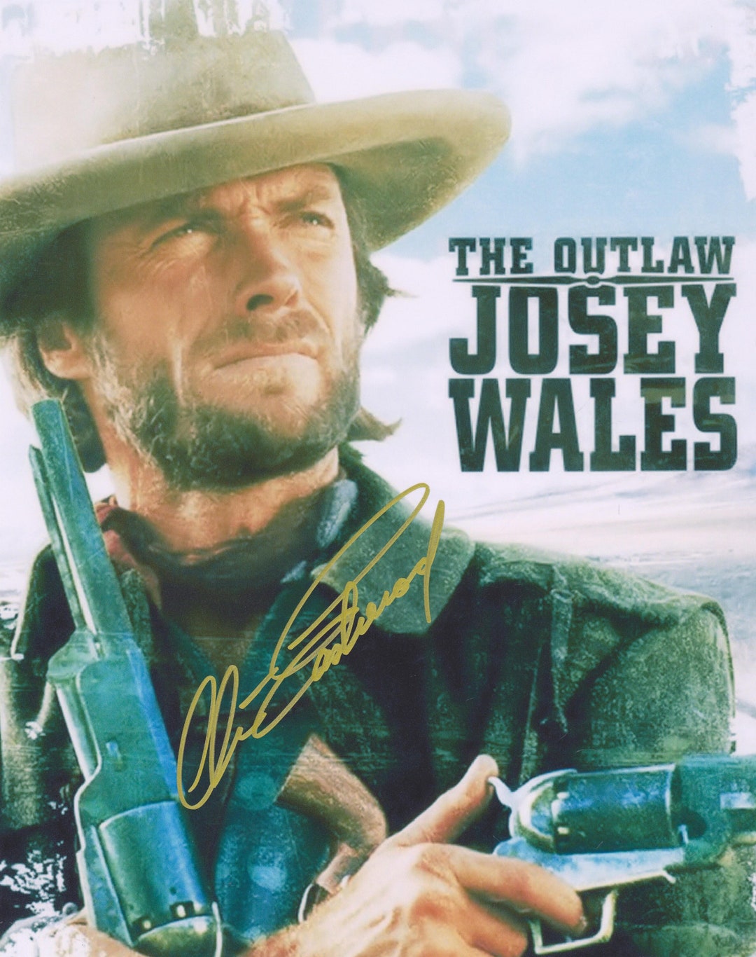 Signed CLINT EASTWOOD Autographed Photo / COA Western the Outlaw Josey ...