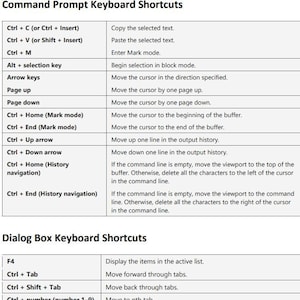 Windows Keyboard Shortcut - Comprehensive List - Etsy