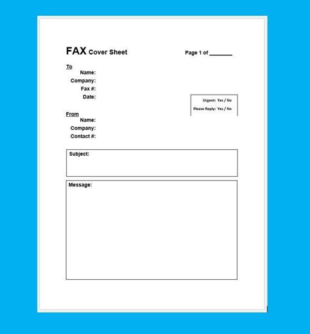 FAX Cover Sheet: Enhance Your Fax Communications With This Professional ...