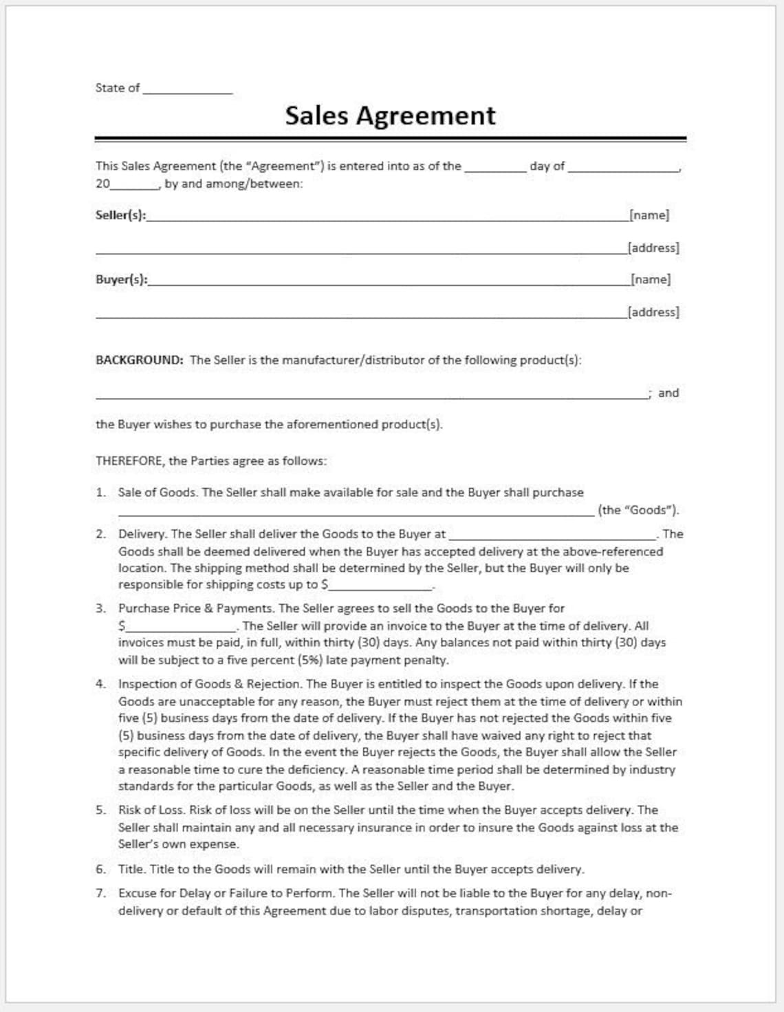Sales Agreement Contract: Secure Your Sale With This Excellent Document ...