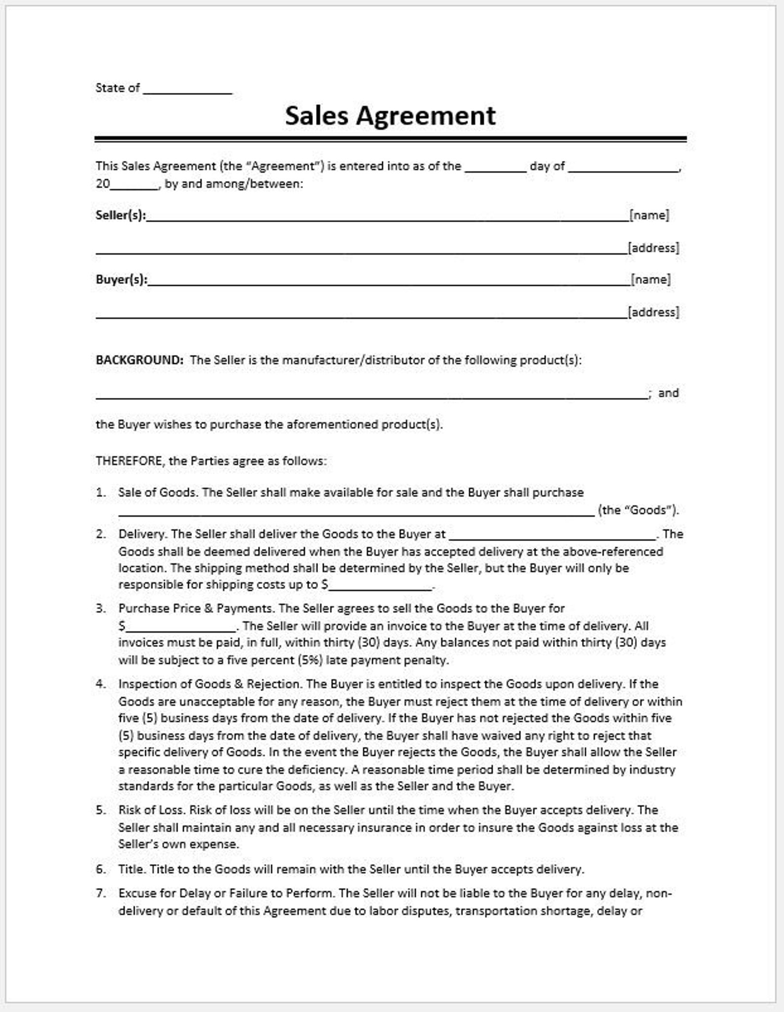 Sales Agreement Contract: Secure Your Sale With This Excellent Document ...