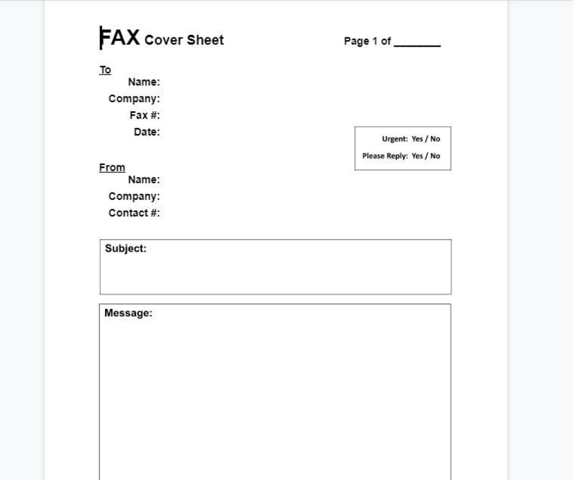 FAX Cover Sheet: Enhance Your Fax Communications With This Professional ...