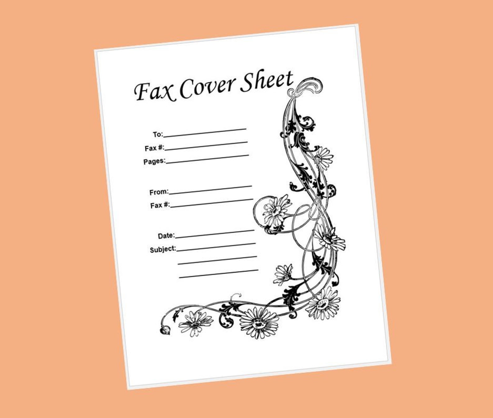 Stylish and Customizable FAX Cover Sheet - Etsy