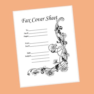 Stylish and Customizable FAX Cover Sheet - Etsy