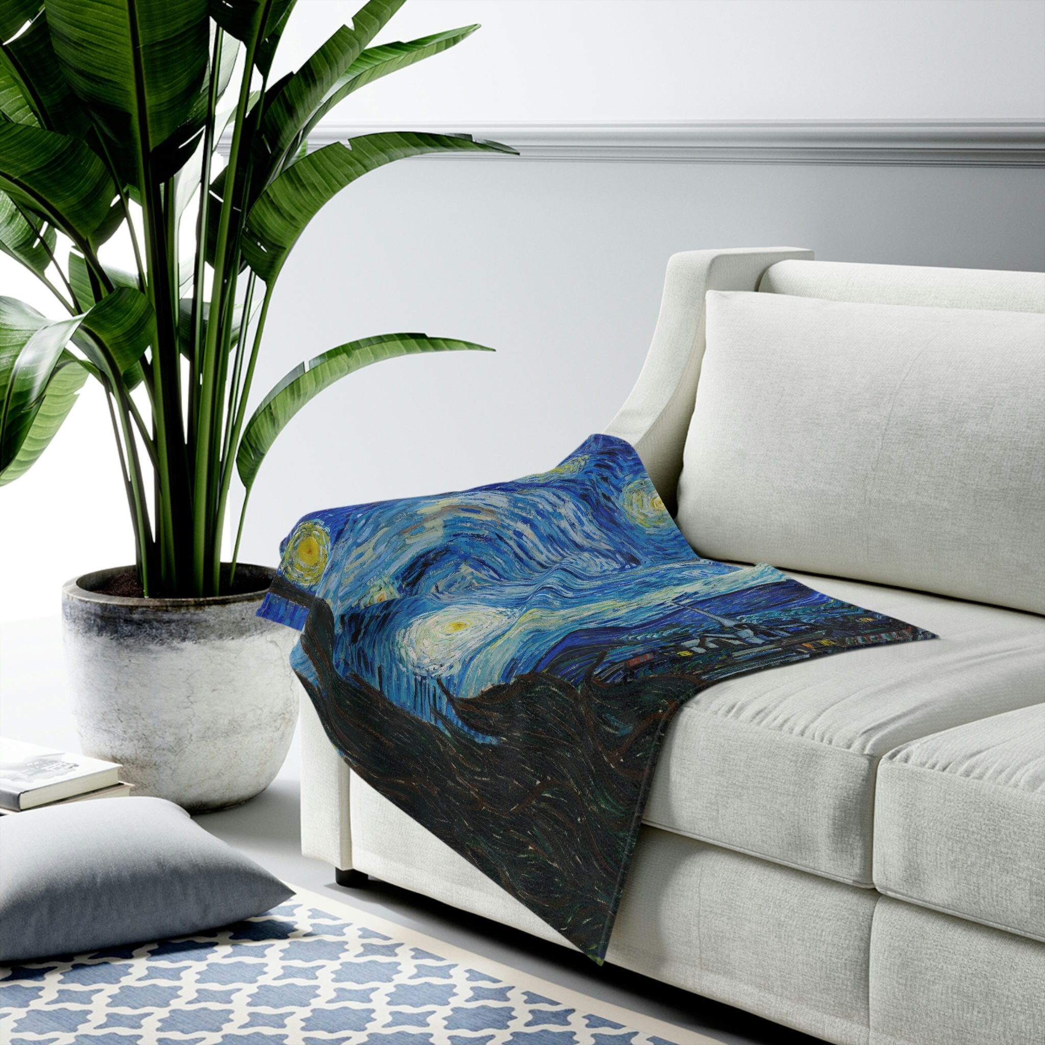 Starry Night Plush Blanket - Etsy