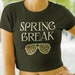 Spring Break Crop Top With Rock and Roll Font With Leopard Print ...