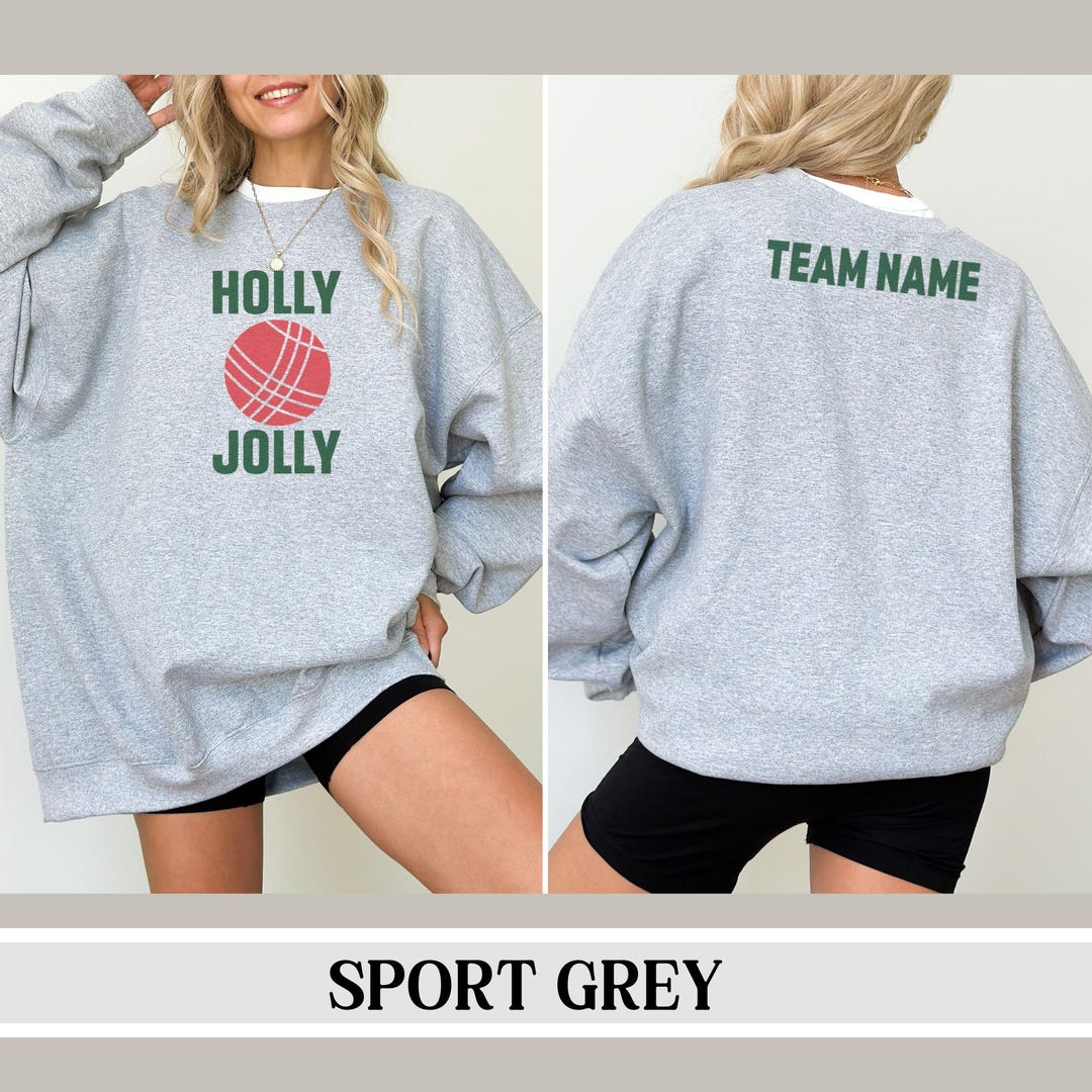 Christmas Bocce Sweatshirt Custom Team Name Crewneck Matching ...