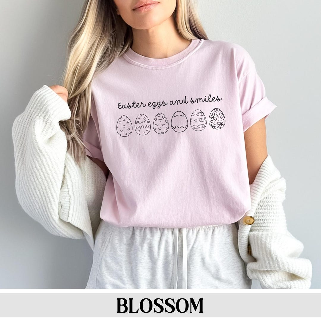 Easter Egg T-shirt Cute Easter Egg Hunt Shirt Spring Pastel Egg Design Graphic Tee He is Risen ...