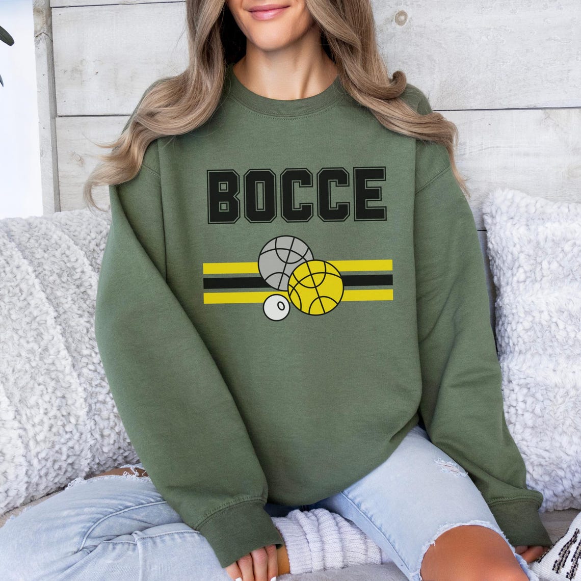 Bocce Athletic Sweatshirt for Bocce Ball Tournament Team Shirt College ...
