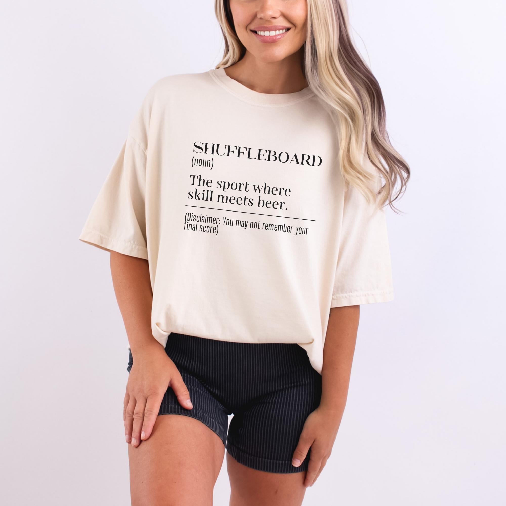 Shuffleboard Tshirt Team Funny Definition Shuffle Board League Matching ...