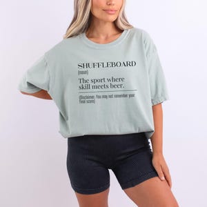 Shuffleboard Tshirt Team Funny Definition Shuffle Board League Matching ...