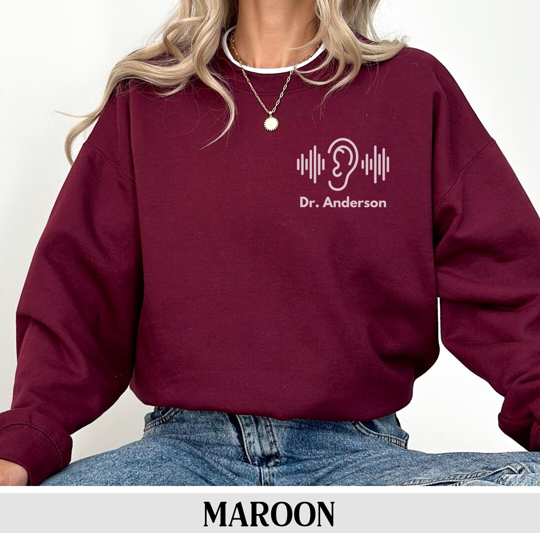 Audiologist Custom Sweatshirt Aud CCC-A Staff Gift for Audiology Doctor ...