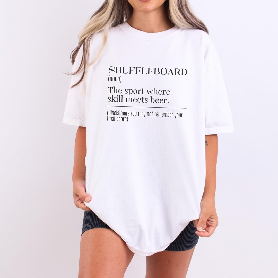 Shuffleboard Tshirt Team Funny Definition Shuffle Board League Matching ...