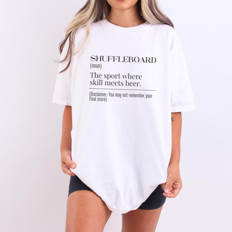 Shuffleboard Tshirt Team Funny Definition Shuffle Board League Matching ...